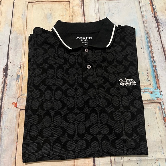 Coach | Shirts | Coach Men Polo Shirt M With Tags | Poshmark